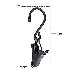 Wallniture Multipurpose Hanging and Photo Clip for Art and Crafts, Wall Decor, 0.5" Steel Black Set of 48 Clips