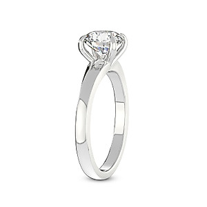 FRIENDLY DIAMONDS 1 Carat | IGI Certified Oval Shape Lab Grown Diamond Engagement Ring | 14K Or 18K in White, Yellow Or Rose Gold | Arielle Solitaire Diamond Engagement Ring | FG-VS1-VS2 Quality
