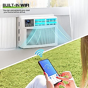 Magshion Window Air Conditioner 12000 BTU, Wi-Fi Enabled or Remote Control, Cooling for Large Rooms up to 450 Sq. Ft., 12K BTU Window AC Unit with Easy Install Kit