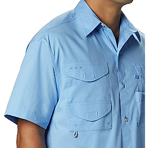 Columbia Men's Bonehead Short Sleeve Shirt, White Cap, Large