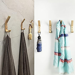 LOEQIAN 8 Pack Wooden Hooks for Hanging Coats, Natural Wood Coat Hooks Wall Mounted, Heavy Duty Wooden Towel Hooks, Single Hook Hat Rack for Clothes Hat Hanger Towel Rack Key Bag