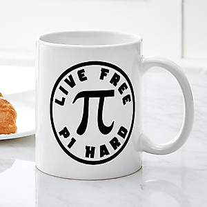 CafePress Live Free Pi Hard Ceramic Coffee Mug, Tea Cup 11 oz