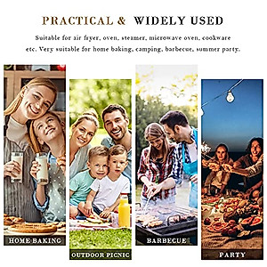 Air Fryer Disposable Paper Liner, 50 Pcs Fryer Disposable Liners, Non-stick Parchment Paper for Frying Baking Cooking Roasting and Microwave Oil-proof 6.3inch - White