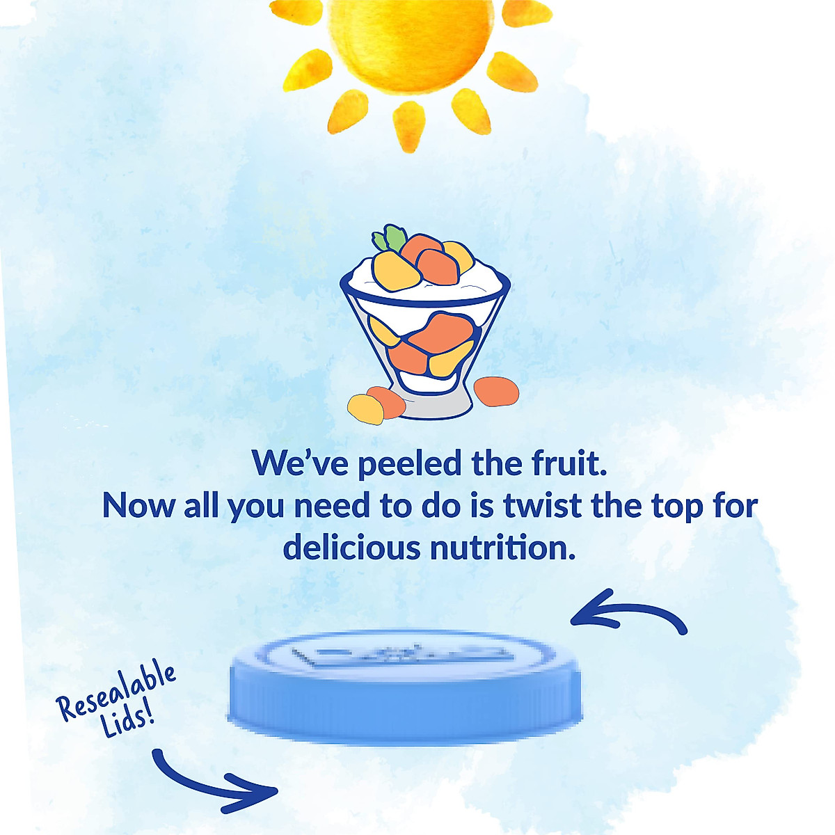 Dole Fruit Jars, Tropical Fruit in 100% Fruit Juice, Pineapple & Papaya, Gluten Free, Pantry Staples, 23.5 Oz Resealable Jars, 8 Count