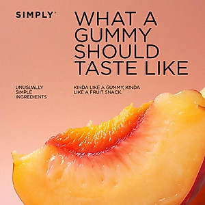 Simply Really Real Gummies | Made with Real Fruit | Peach and Raspberry | 5.3 oz (Pack of 2) | No Cane Sugar + Gluten Free + Kosher