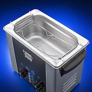 X-Tronic Model #3000-XTS 3.0 Liter "Platinum Edition" Commercial Ultrasonic Cleaner with Time & Temp LED Displays, Sweep & Degas Controls, S/S Cleaning Basket, Wire Rack Holder & Wire Beaker Holder
