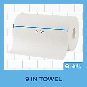 Pacific Blue Ultra 9” Paper Towel Roll (Previously Branded SofPull) by GP PRO (Georgia-Pacific), White, 26610, 400 Feet Per Roll, 6 Rolls Per Case