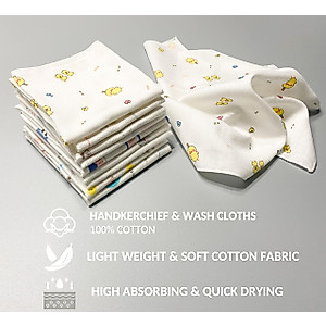 Arumary Cotton Baby, Kid and Women Handkerchief (White Baby)