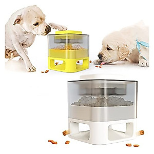 WAKAIP Fenice Dog Bowls Pet Supplies Catapult Puzzle Training Slow Food Dog Toy Catapult for Dogs Alternative to Slow Feeder (Color : Blue)