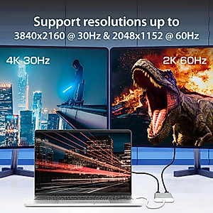 j5create USB Type A to Dual HDMI Adapter + USB C to USB Type-A Adapter (JUA365 + JUCX15X2)