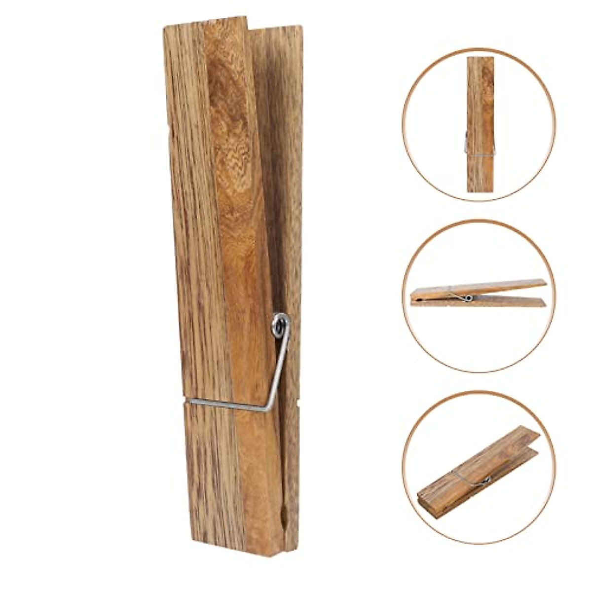 Cabilock 3 pcs with Decoration Clothespins Holders Coat Large Wood Multi Clamp Wall Big Racks Clips Decor Pins Room As Beach Farmhouse Clothespin Jumbo Wooden for Mounted Creative Spring