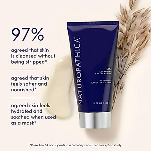 Naturopathica Oat Cleansing Facial Polish, Multi-Use Facial Cleanser, Face Scrub and Facial Mask, Exfoliating Face Wash for Men & Women, 5 fl oz