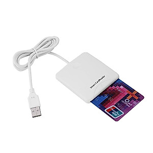 Oumij Credit Card Reader Portable USB Card Reader Full Speed Smart Chip Reader IC Mobile Bank Credit Card Readers