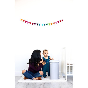 Ubbi Steel Diaper Pail, Odor Locking, No Special Bag Required, Award-Winning, Registry Must-Have, Gray