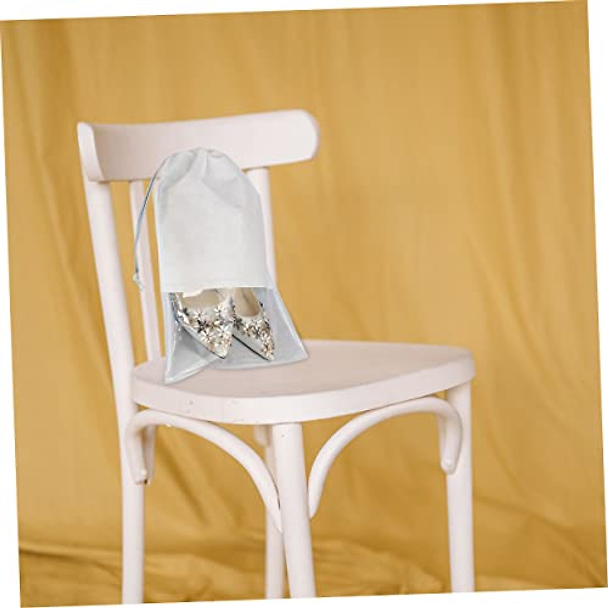 Shoe Bags 40 pcs Pouch Window White Transparent Closure Aging Proof Saving Storage Pouches Large Non- Portable- Women Fabric Woven Shoe Bag Clothes Ing Travel for Back Portable