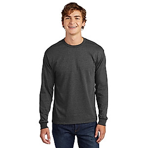 Hanes ComfortSoft® Long Sleeve T-Shirt XL Charcoal Heather