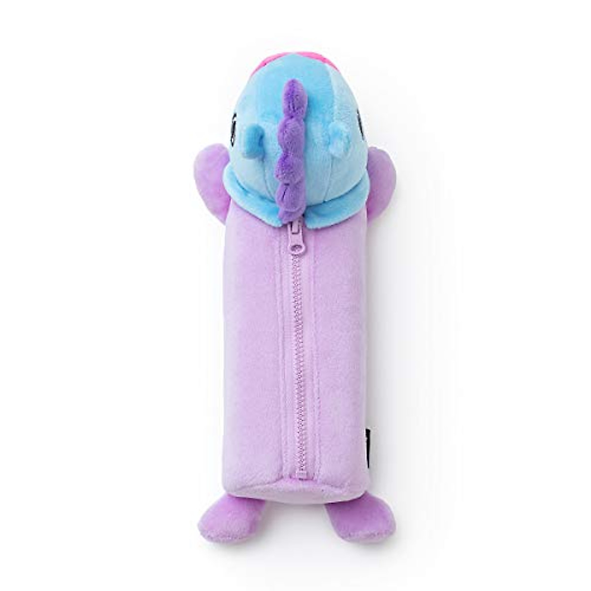 BT21 MANG Character Soft Plush Stuffed Animal Cute Pencil Case Pouch, Purple/Blue