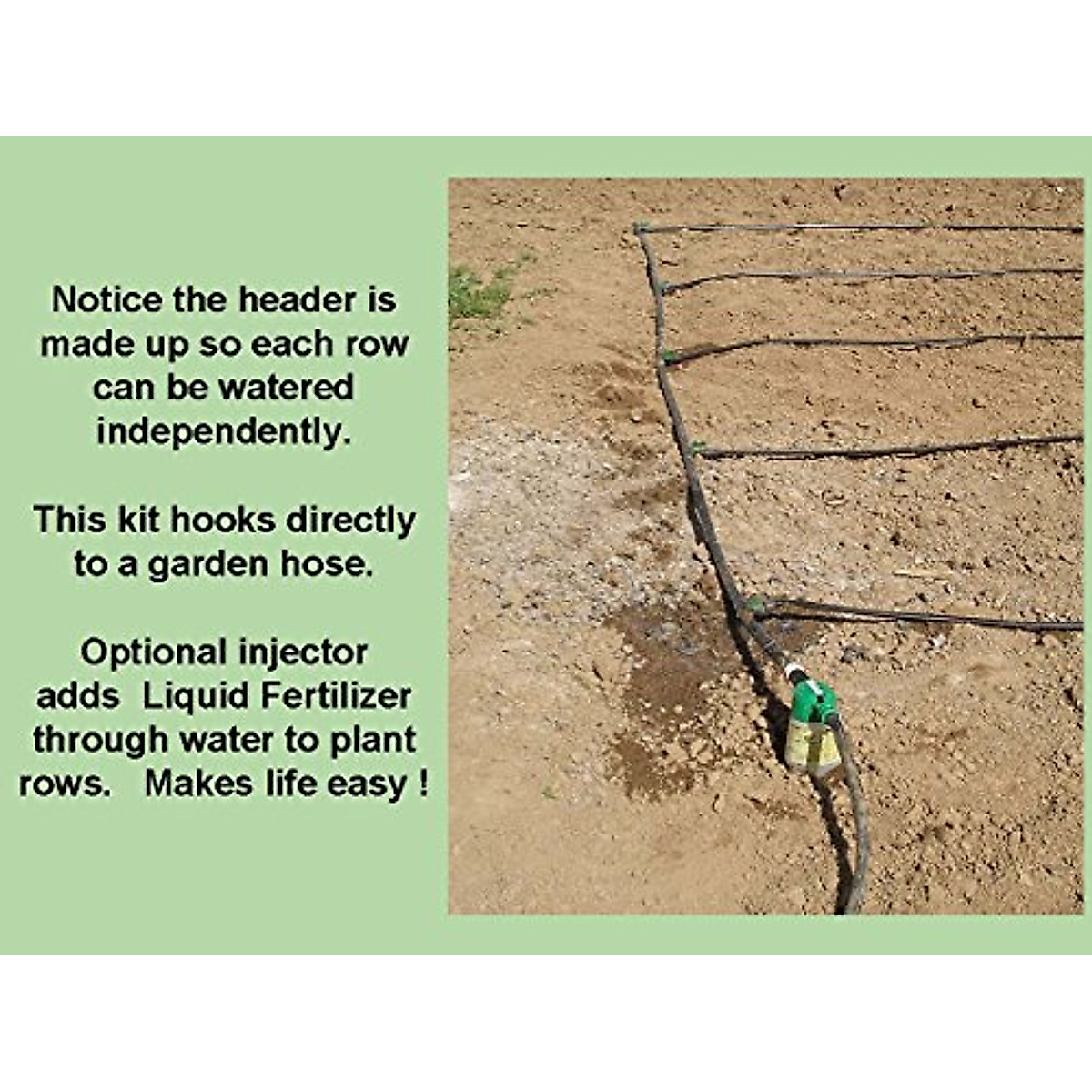 Vegetable Garden Drip Kit – 20 Rows x 50 Ft– Watering Garden Drip Irrigation