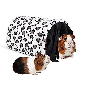 Hideout for Guinea Pig, Large Hide Tunnel House Pack for Pet, Sleep Bed & Hideaway Cave for Hedgehog, Hamster, Chinchilla, Small Animal Cuddle Sleeping Nest & Pouch, Guinea Pig Hut with Domes, Fleece