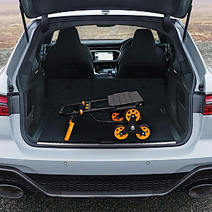 Stair Climbing Cart and Dolly,Heavy Duty Hand Truck 440 Lbs Capacity with Telescoping Handle and 6 Rubber Wheels for Shopping,Moving,Family,Office Use