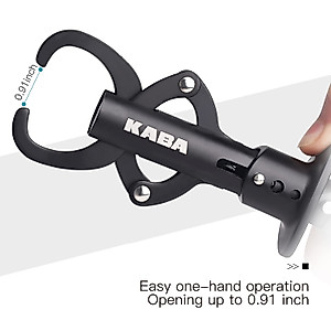 Kaba Fish Lip Gripper with Scale, Saltwater Fish Grabber Tool 40 Pound Stainless Steel Fishing Lip Grabber Grip Professional Fishing Gear and Equipment Blue