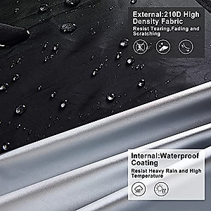 ALSTER Outdoor Sofa Cover, 3-Seater Patio Loveseat Cover(63" L x 35" W x 32" H), Durable and Waterproof Black Covers for Lounge Deep Seat, Rain Snow Dust Wind-Proof