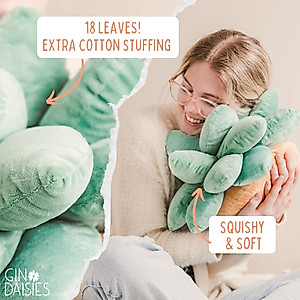 Flower Pillow Succulent Pillow 16" Leaf Pillow | 3D Potted Plant Pillow Plant Plush | Nature Decor Decorative Throw Cactus Pillow | Succulent Gifts Succulent Pillows | Indie Pillow Cute Plant Plushies