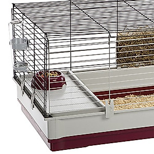 Ferplast Krolik XXL Rabbit Cage with Wire Extension, Rabbit Cage Includes All Accessories & Measures 63.8 L x 23.62 W x 19.68 H Inches, 1-Year Warranty, 63.78 x 23.62 19.62 x 19.68", Multicolor