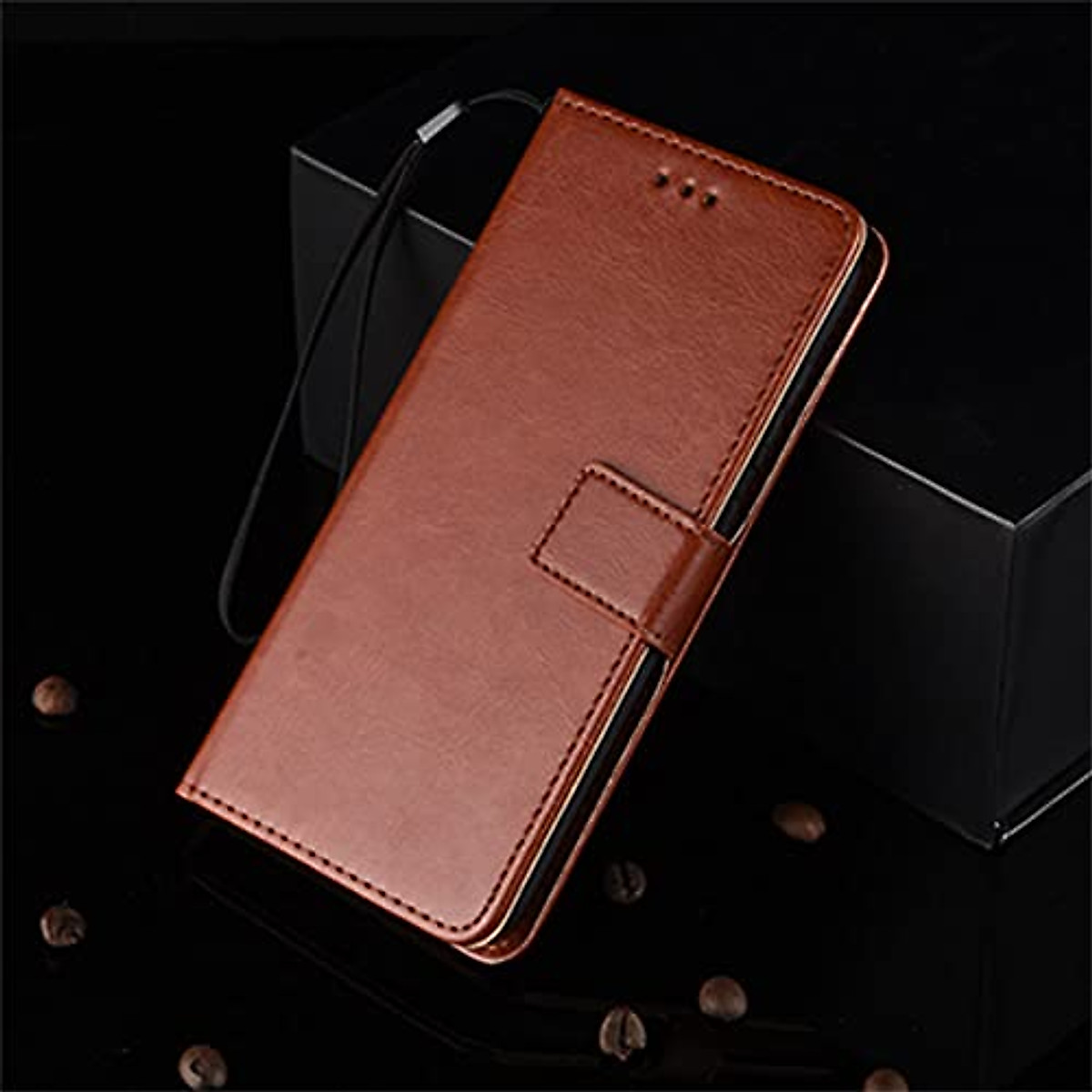 MojieRy Phone Cover Wallet Folio Case for XIAOMI MI Note 10, Premium PU Leather Slim Fit Cover for MI Note 10, 3 Card Slots, Feel Good, Brown