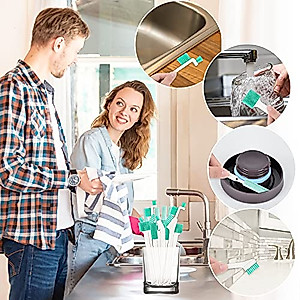 Small Cleaning Brushes for Household, 8Pcs Crevice Cleaning Tool Set for Window Groove Track Humidifier Keyboard Bottle Door Car Vent, Tiny Detail Cleaner Scrub Brush for Gaps Corner Tight Space