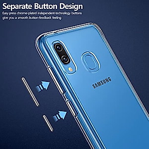 Rayboen Case for Samsung Galaxy A20 A30, Crystal Clear Non-Slip Anti-Yellowing Shockproof Protective Cover, Hard Plastic Back & Soft TPU Frame Thin Phone Case for Samsung Galaxy A20 A30 6.4 inch