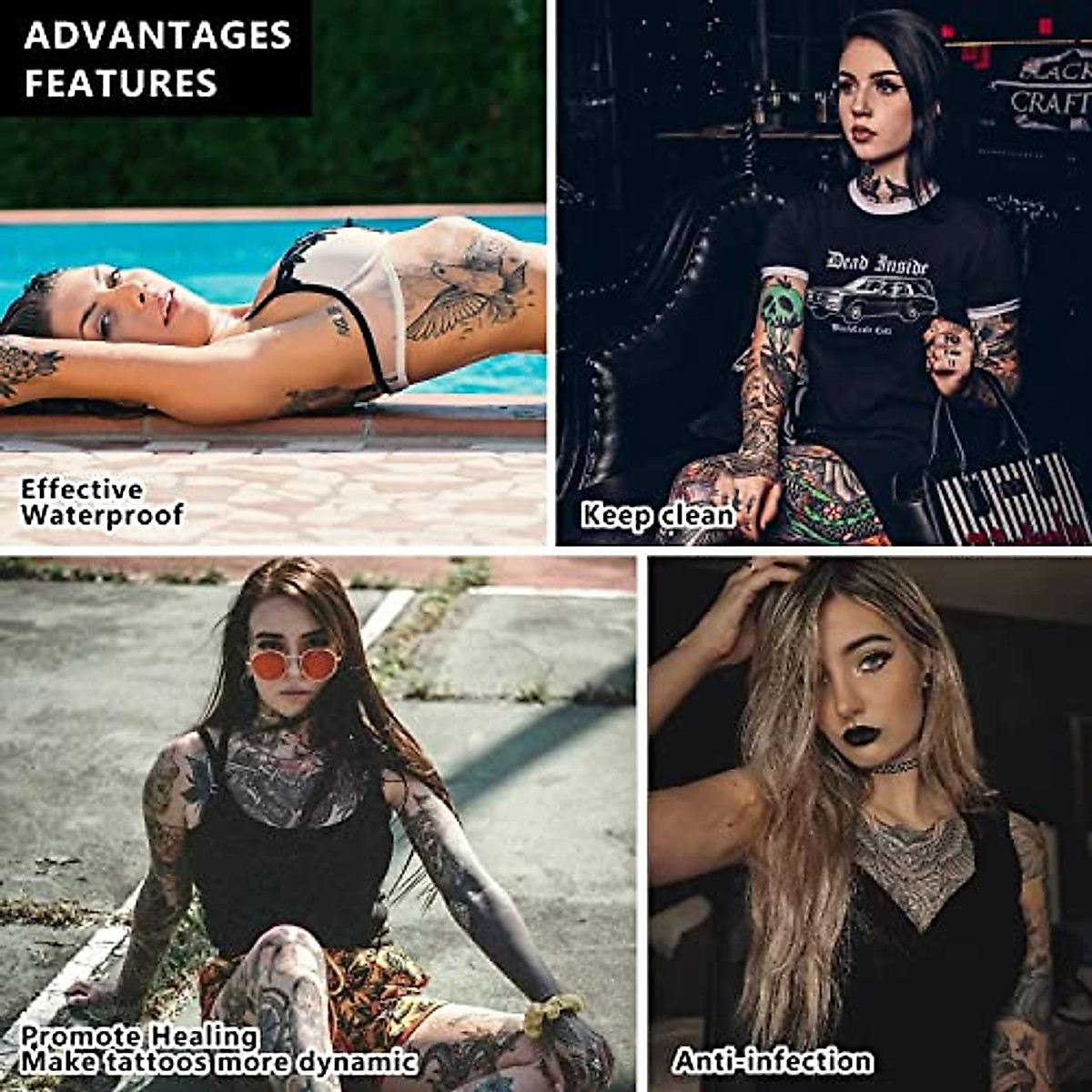 YARENKA Tattoo Aftercare Bandage Roll 6" x 1 Yard - Waterproof Transparent Film Dressing Second Skin Tattoo Healing Wrap Protective Clear Adhesive Bandages Tattoo Supplies