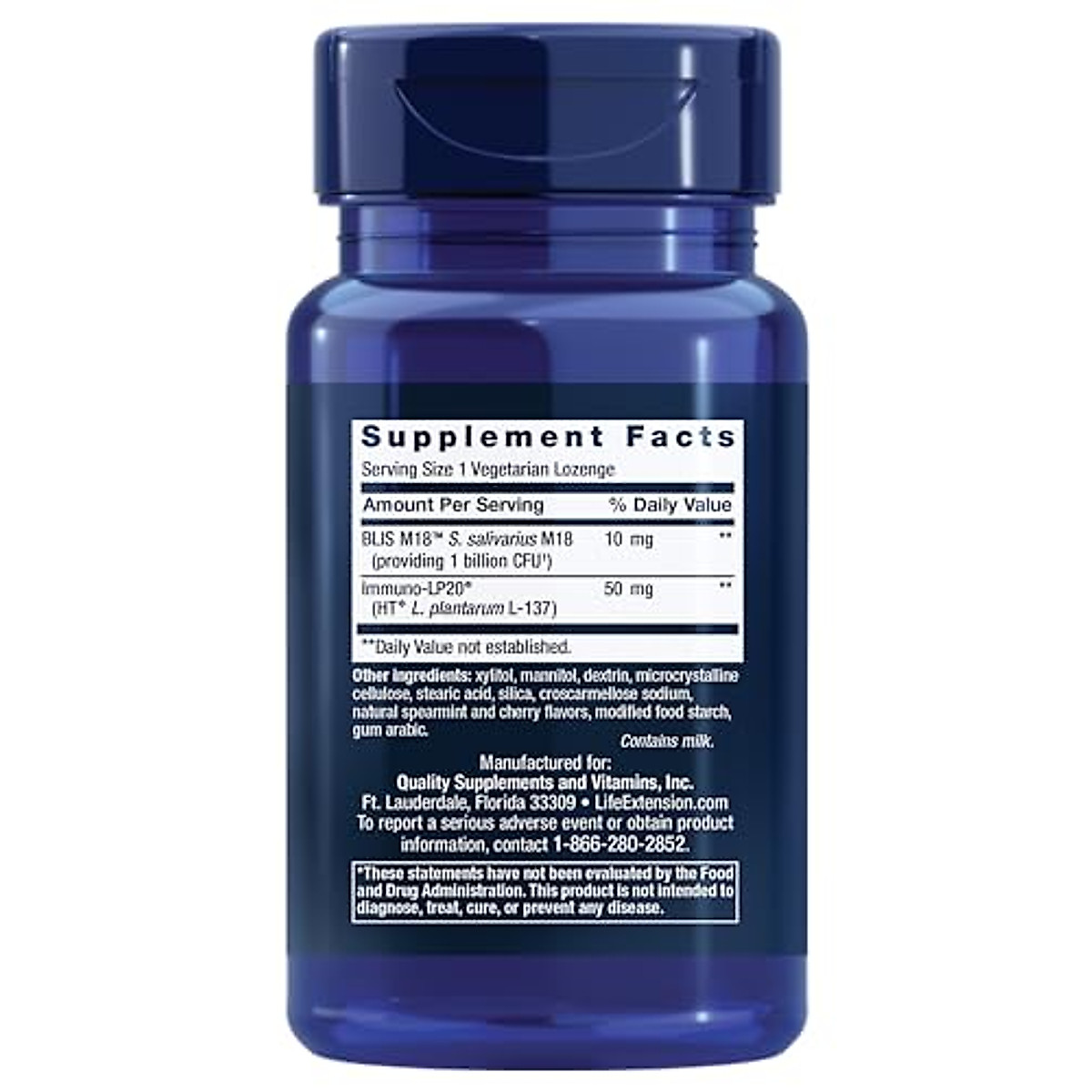 Life Extension FLORASSIST Oral Hygiene – Probiotic, Promotes Overall Oral Health – Gluten-Free, Vegetarian – 30 Lozenges