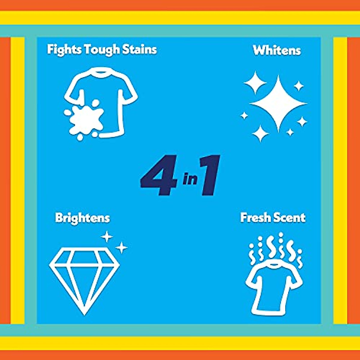 All with Stainlifters Original Mighty Pacs Laundry Detergent Pacs, 4 in 1 Stainlifters, One Tub, 60 Count