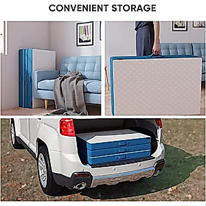 BedStory Twin Folding Mattress with Carry Bag, Portable Mattress for Camping, Traveling, Multifunction Tri Folding Floor Mattress with Cover, 4 Inch