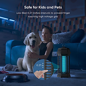 Bug Zapper for Outdoor and Indoor, ROCK 4000V Mosquito Zapper Killer, Waterproof Insect Fly Trap for Home Backyard Garden Patio