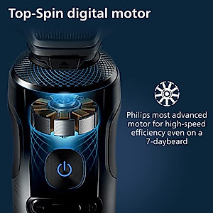 Philips Norelco S9000 Prestige Electric Shaver with Qi-Charger, Precision Trimmer and Premium Case, SP9872/86