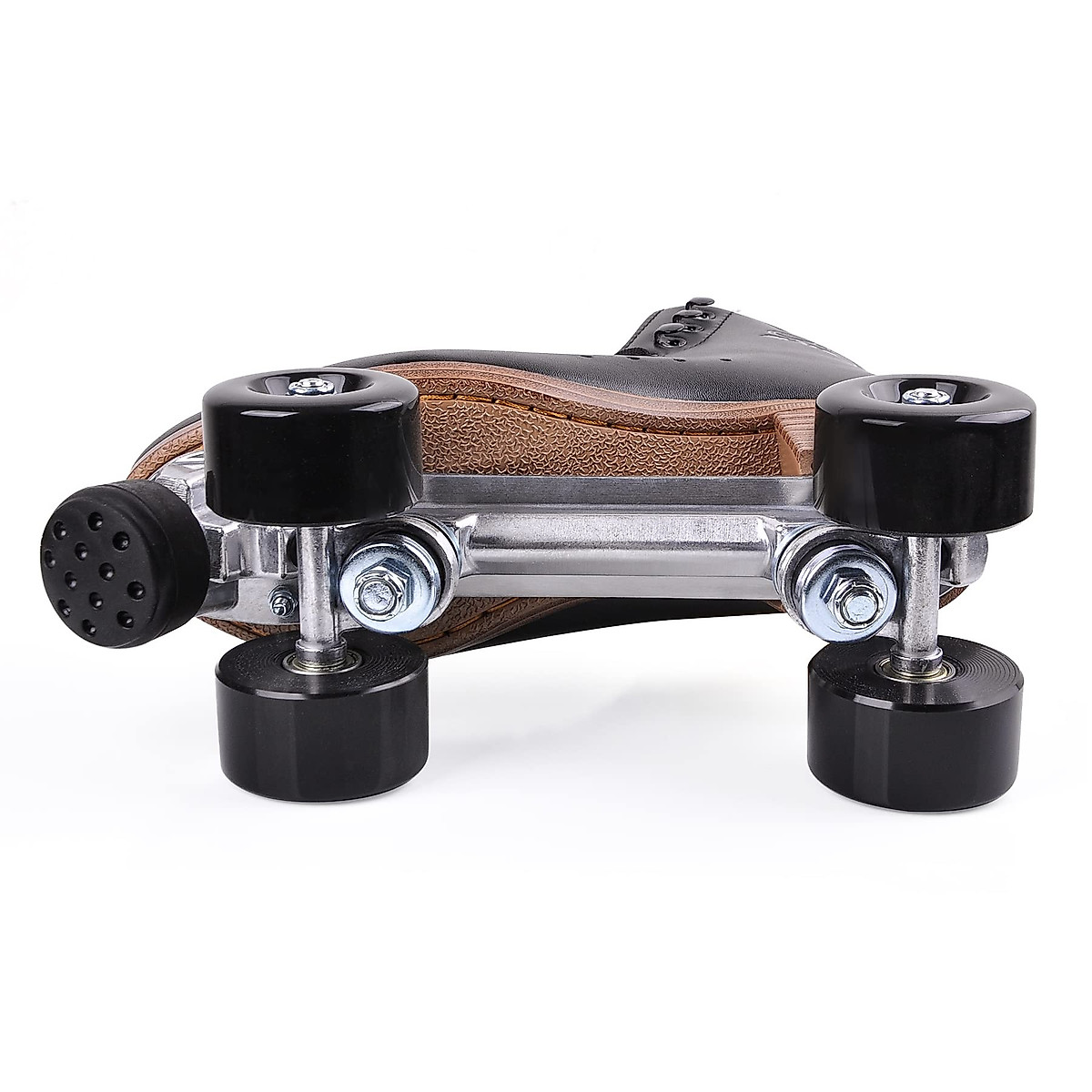 PAPAISON Roller Skates for Women and Girls, Deluxe 2 Layer Microfiber Leather Double Row-Classic Roller Skates for Men, Professional Outdoor Indoor Quad-Skates for Kids & Adults