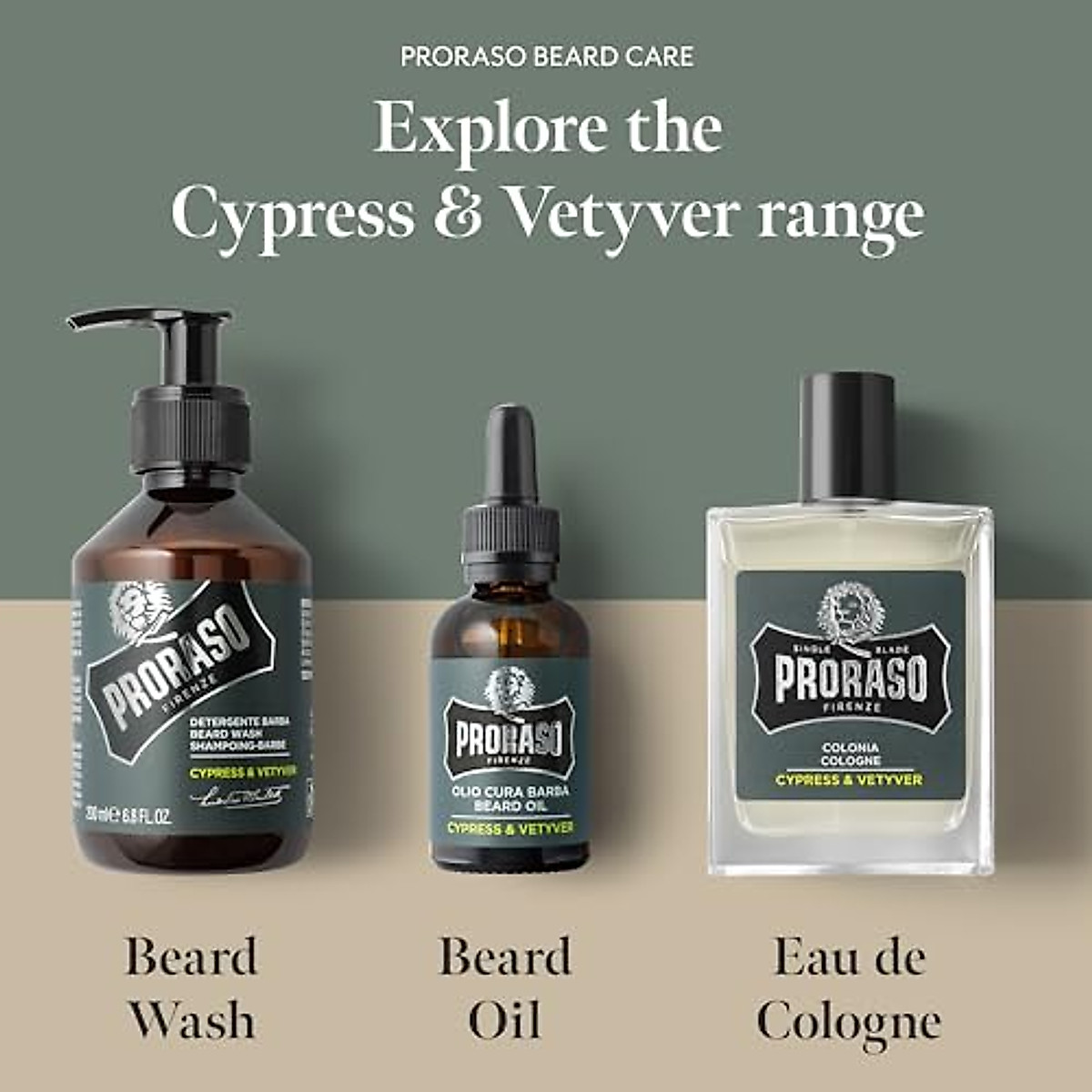 Proraso Eau De Cologne, Cypress and Vetyver, 3.4 Fl Oz