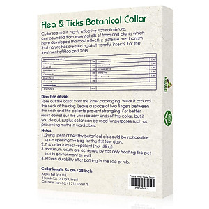 Arava Flea and Tick Collar for Dogs & Puppies - Natural Flea and Tick Prevention for Dogs - 22" Length - 11 Natural Active Ingredients - Safe for Babies & Pets - Enhanced Control & Defense