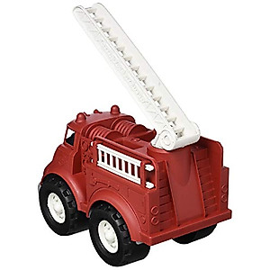 Green Toys Fire Truck, Red 4C - Pretend Play, Motor Skills, Kids Toy Vehicle. No BPA, phthalates, PVC. Dishwasher Safe, Recycled Plastic, Made in USA.