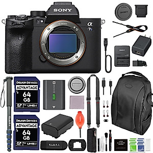 Sony a7S III Mirrorless Full Frame Camera Bundle with Extra Battery, Backpack, 2X 64GB SD Memory Card, More | Sony Alpha 7S III