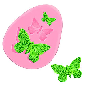 Cestony 4Pcs Butterfly Silicone Molds for DIY Cake Fondant Biscuit Cookies Soap Sugar Pudding Chocolate Hard Candies Dessert Candle Decor