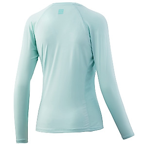 HUK Women's Pursuit Long Sleeve Performance Shirt + Sun Protection, Fishing-Pink Lady, Large