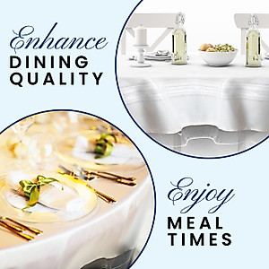 BRODER MFG. INC. Tablecloth Protector Crystal Clear Vinyl (52"x70" Oval) | Thick, Durable Clear Table/Tablecloth Protector | Perfect for Parties, Special Occasions, Gatherings, and Everyday Use