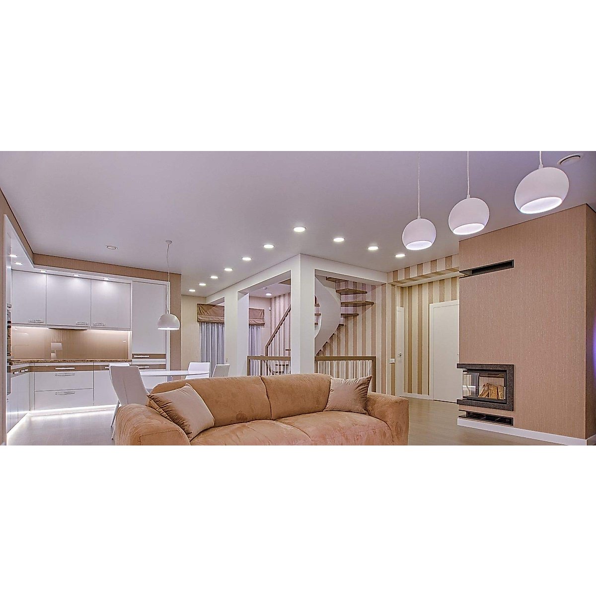 TCP LED 60 Watt Equivalent A19 | 4 Pack | Cool White (4100K) Shatter Resistent | 800 Lumens | 10,000 Hours | Non-Dimmable Light Bulbs
