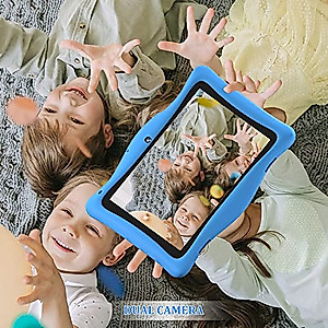 SGIN Android 12 Kids Tablet, 10 Inch Tablet for Kids, 2GB+32GB Toddlers Learning Tablet with Case, Parental Control, Games, Dual Camera, Bluetooth, WiFi(Blue)
