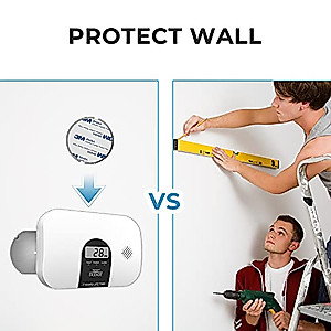 Ecoey 4-Piece Set of Magnetic - Magnetic Smoke Detector Installation Tool with 3M Glue, Lation-No Drilling or Screws Required-Fireproof-Installation Tools, GS571E, 4 Packs