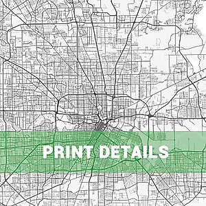 Dear Mapper Houston United States View Abstract Road Modern Map Art Minimalist Painting Black and White Canvas Line Art Print Poster Art Print Poster Home Decor (Set of 3 Unframed) (16x24inch)