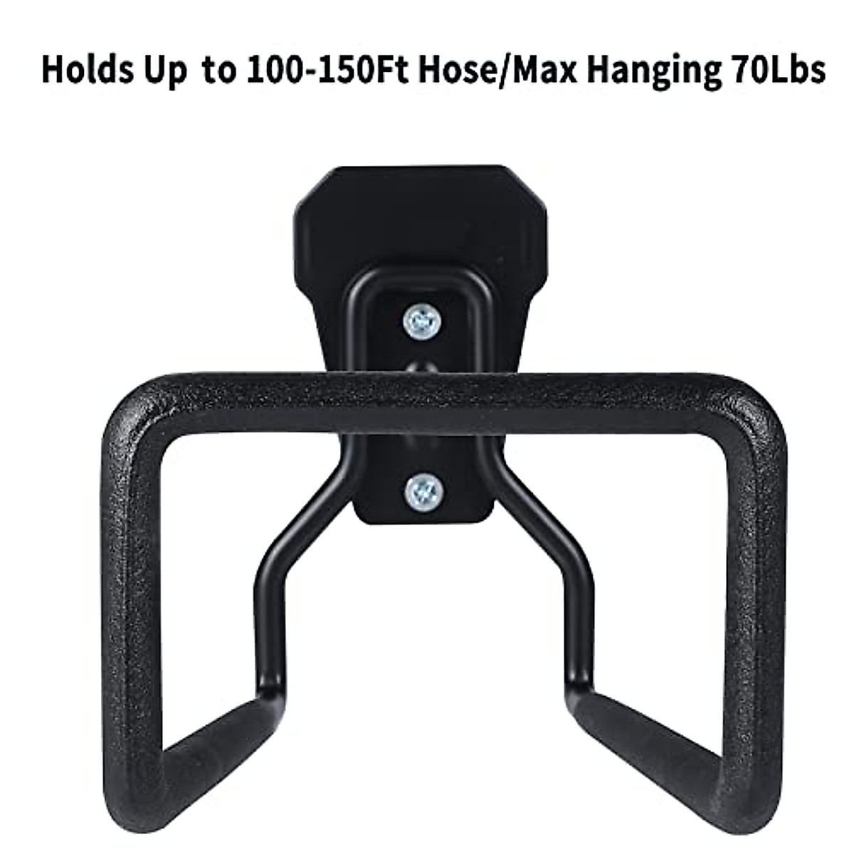 TOZA Hose Holder,Garden Hose Holder Hook Heavy Duty Metal Hose Hanger Wall Mount Holds Up to 100-150Ft Hose for Outside Garden Yard Garage